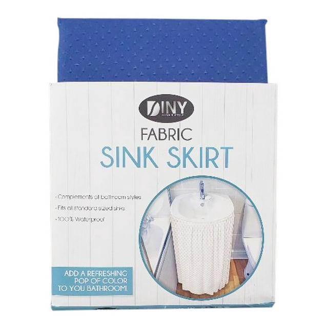 Dependable Industries Self Adhesive Fabric Sink Skirt Utility and ...