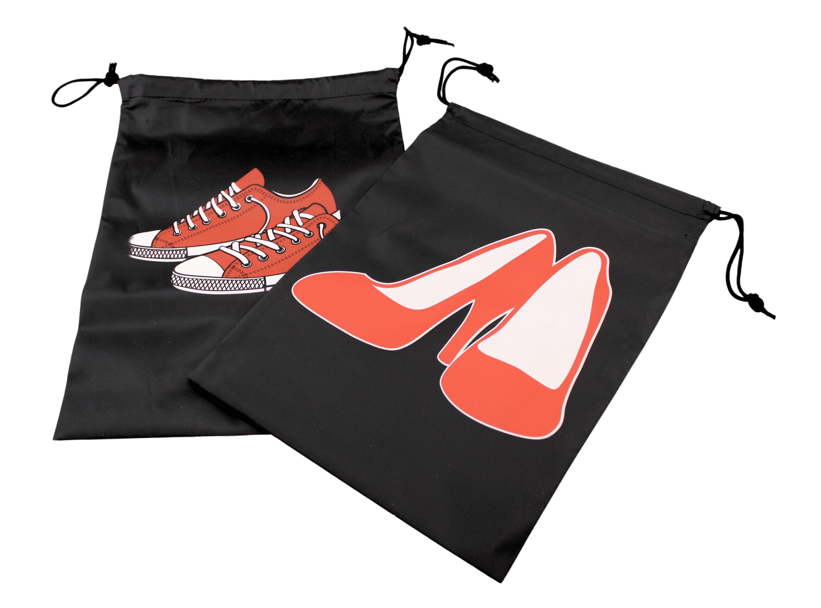 Dependable Industries Set of 2 Printed Drawstring Shoe Bags: Stylish ...