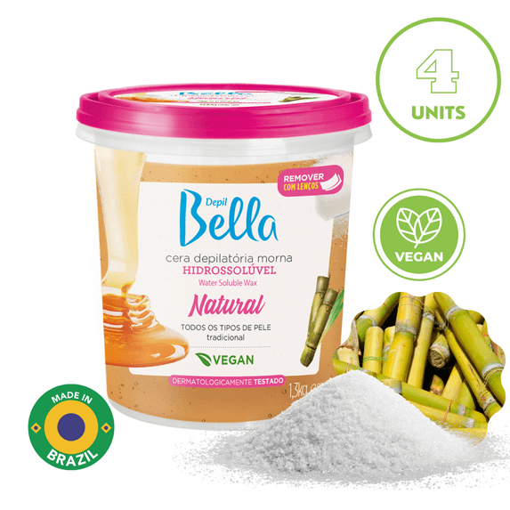 Depil Bella Full Body Sugar Wax Natural, Hair Remover 1300g (4 Units ...