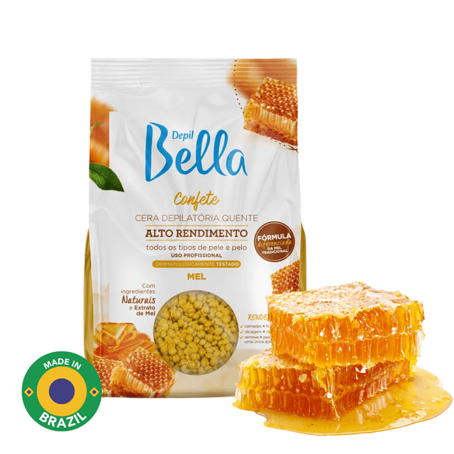 Depil Bella Hard Wax Beads Honey - Professional Hair Removal, 2.2 lbs ...