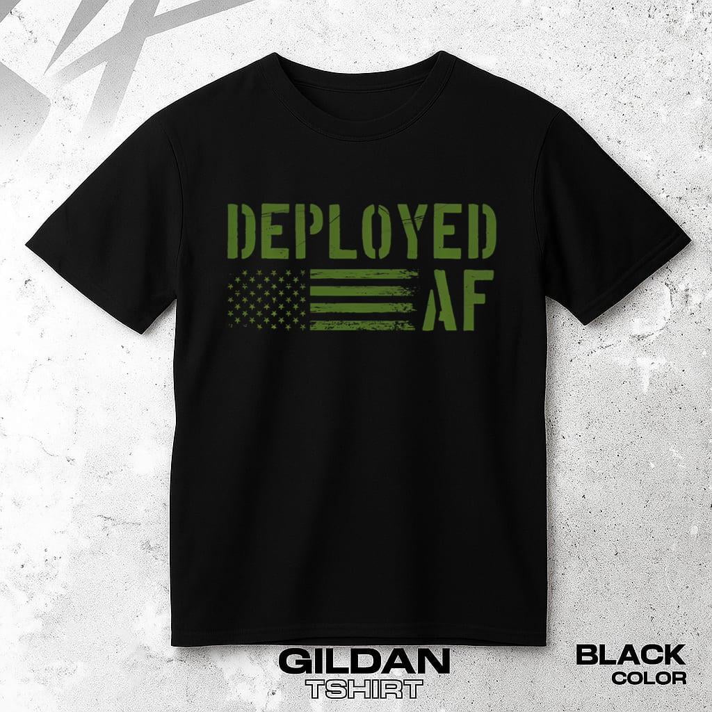 Deployed AF Funny Deployment Gift For Military Husband Wife Unisex T ...