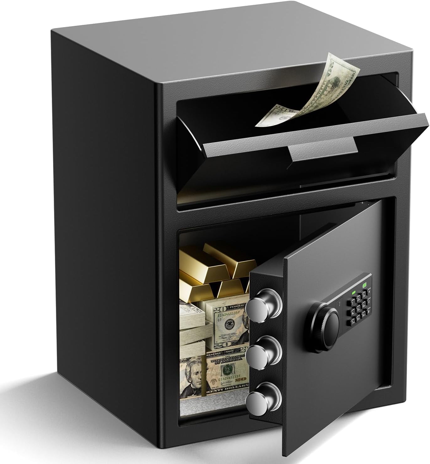 Depository Drop Safe 2.6 Cubic Feet, Xdeer Front Drop Slot Lock Box ...