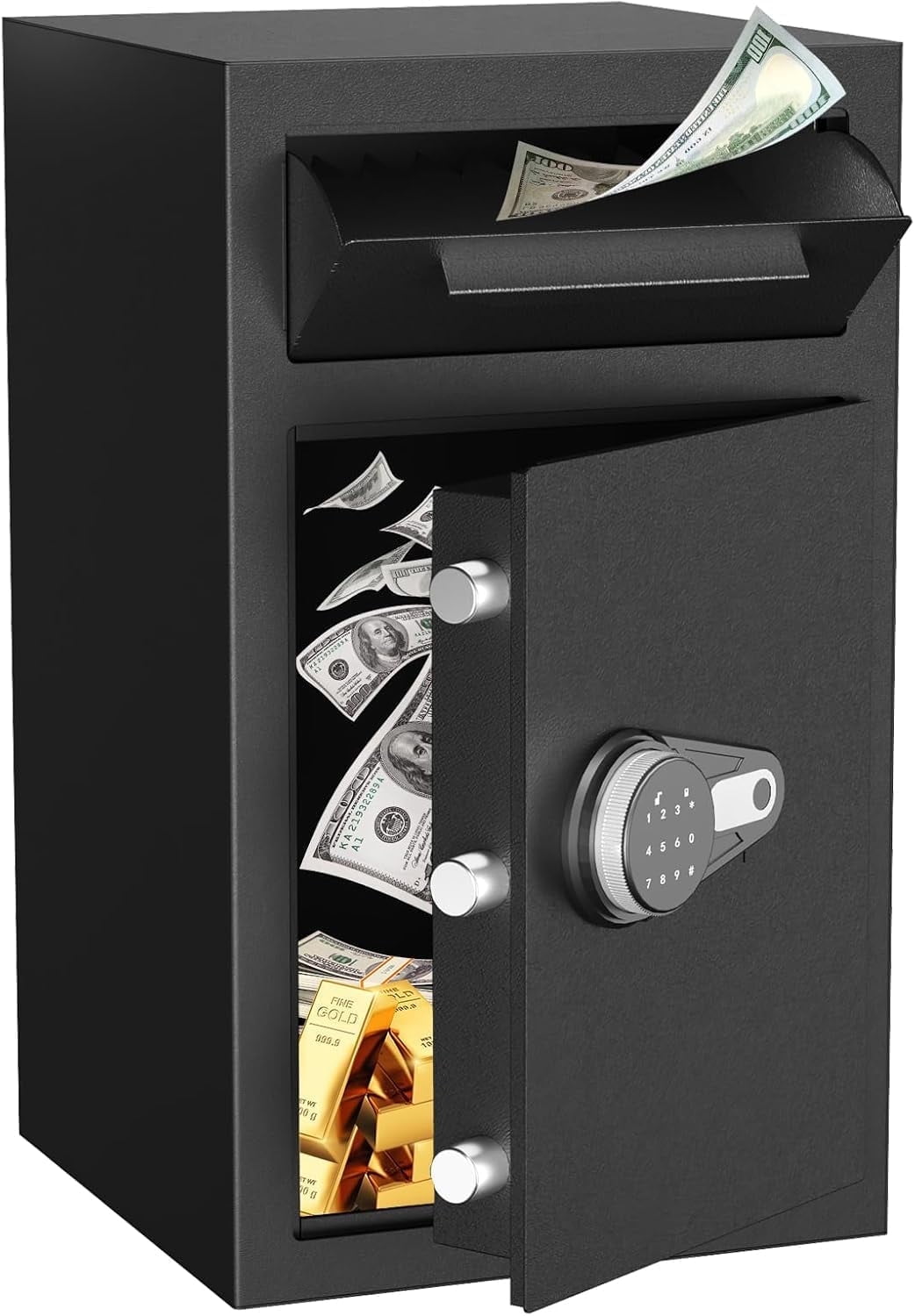 3.0 Cu ft Depository Drop Safe, Drop Box for Money, Anti-theft Digital ...