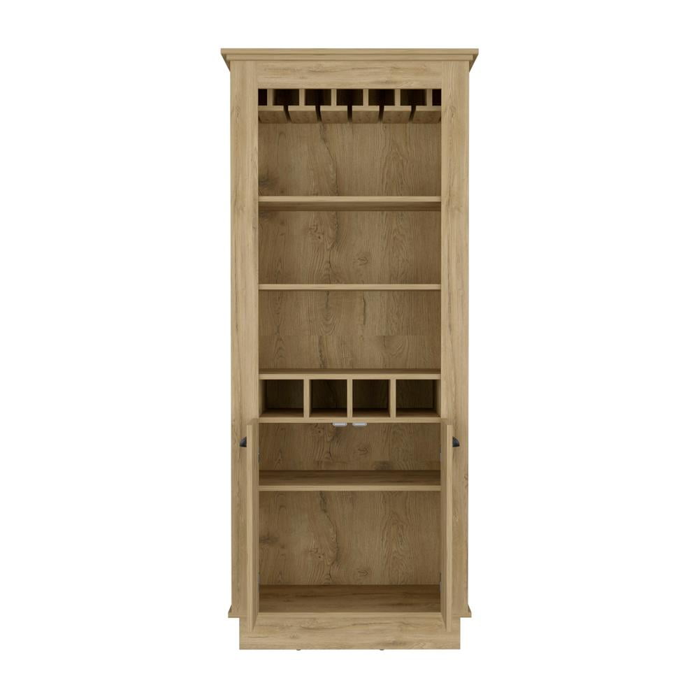 Depot E-Shop Bar Cabinet Elegant Multi-Storage Unit with Built-in ...