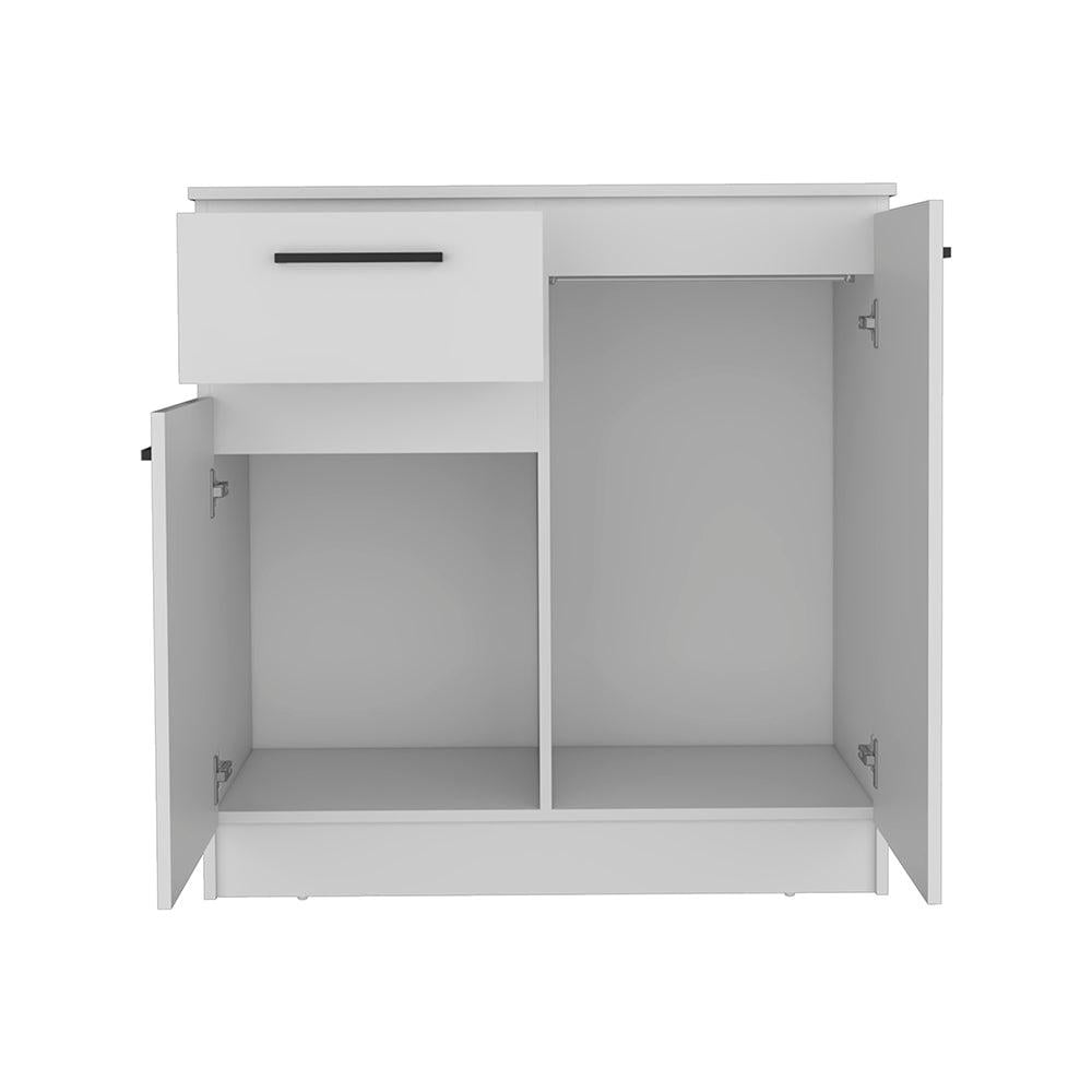 Depot E-Shop Orleans Dresser with 2-Door and Single Drawer, White ...