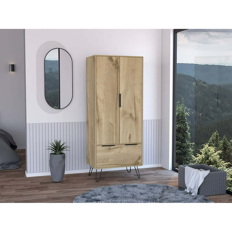 Depot E Shop DE CLD7029 Begonia Closet Armoire Light Oak