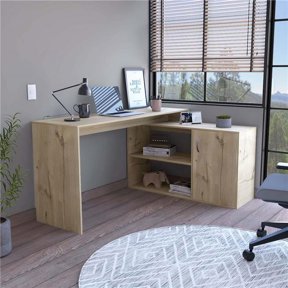 Depot E-Shop Boston Desk - Smoky Oak - Walmart.com