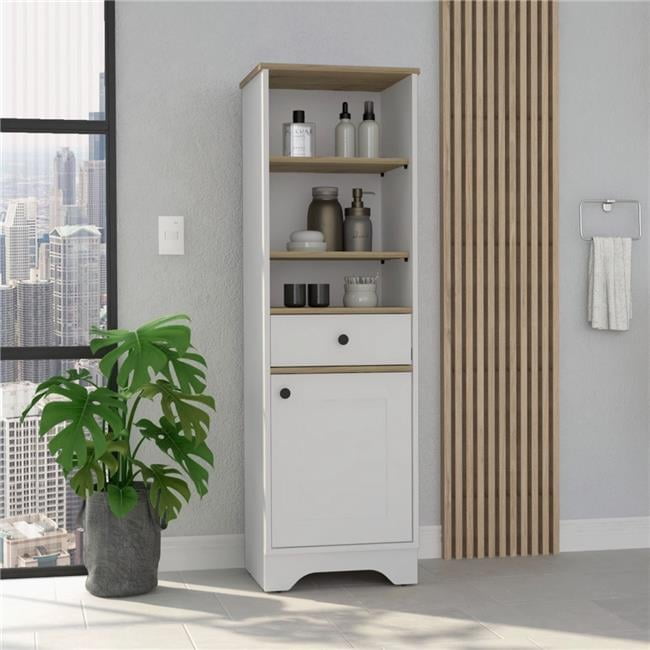 Depot E-Shop DE-MDB7124 Norwalk Linen Single Door Cabinet, Light Oak ...