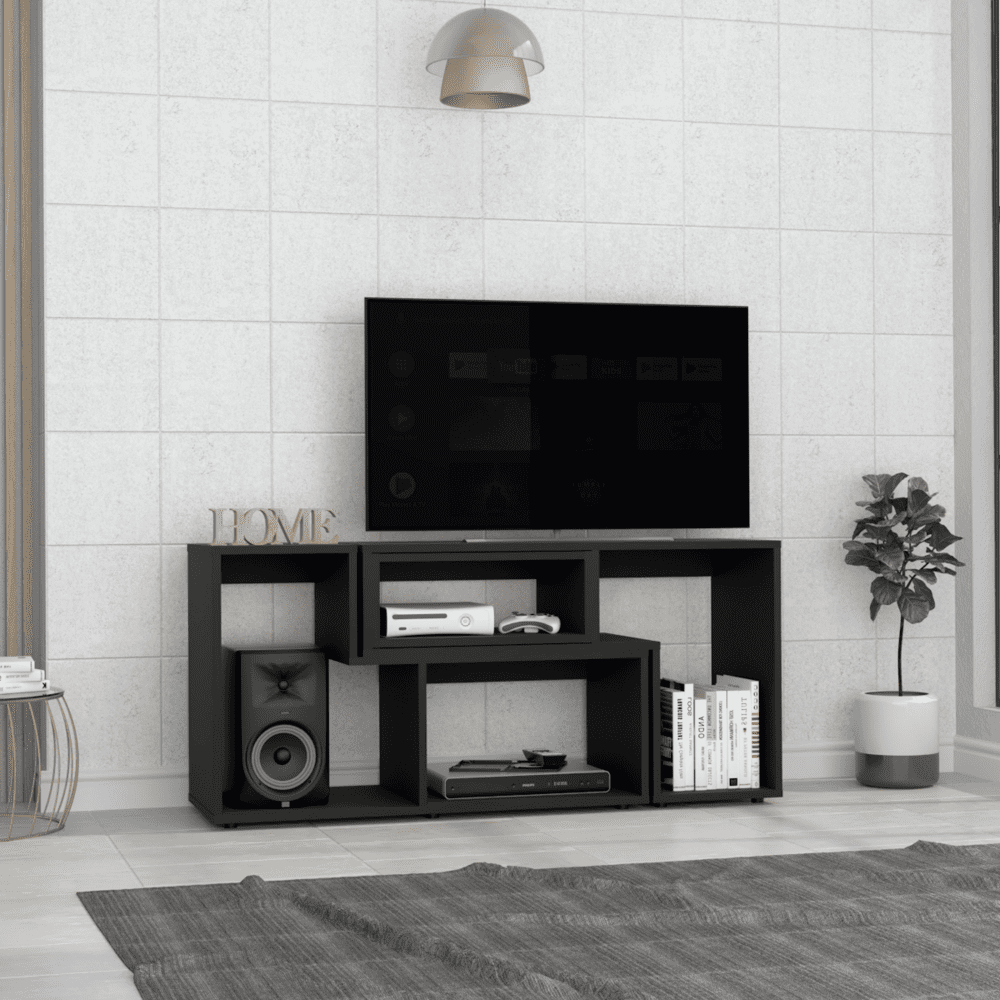 Depot E-Shop DE-RLW7876 Rose Extendable TV Stand, Black - Walmart.com