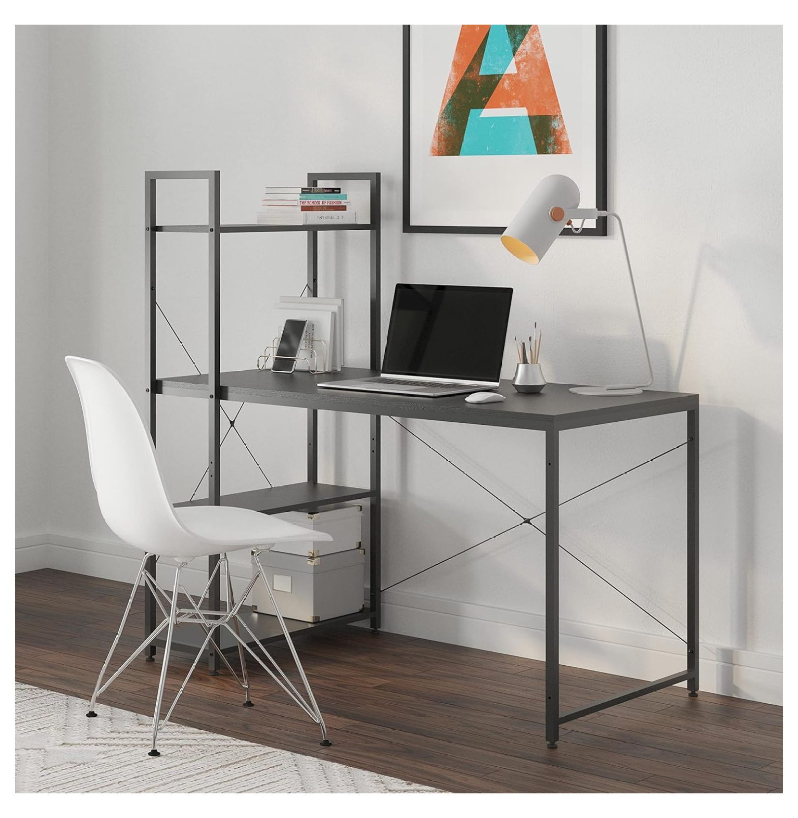 Depot Esh Ames 47" Reversible Gaming Computer Desk with Adjustable ...