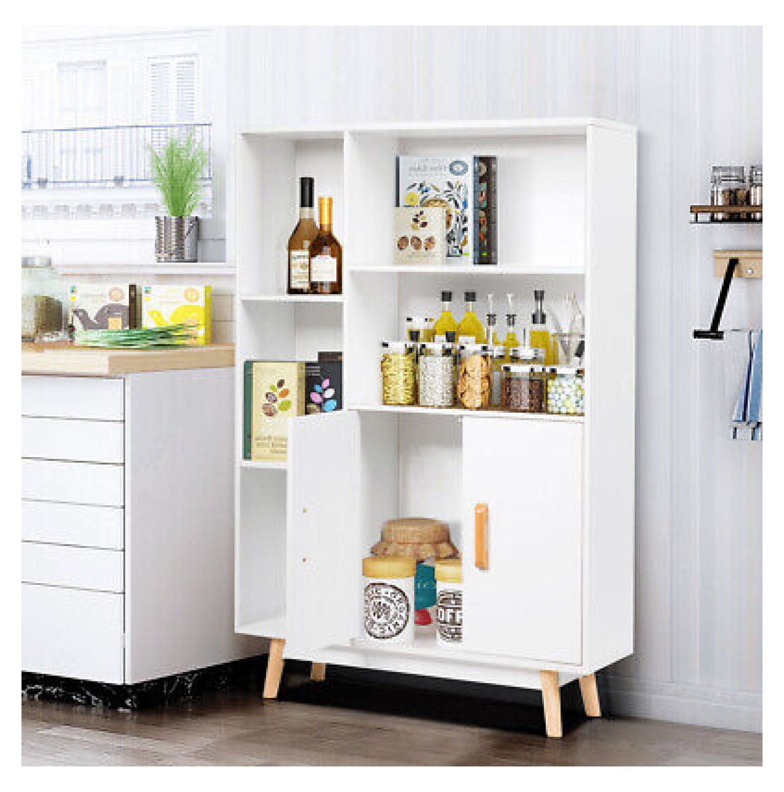 Depot Esh FloorStorage CabinetFreestanding Wooden Display Bookcase Side ... Depot Esh FloorStorage CabinetFreestanding Wooden Display Bookcase Side ...