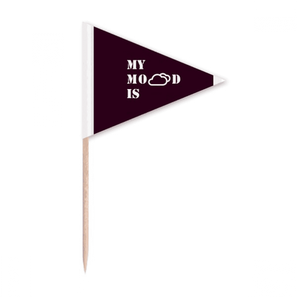 Depressed Mood Cloud Weather Toothpick Triangle Cupcake Toppers Flag ...