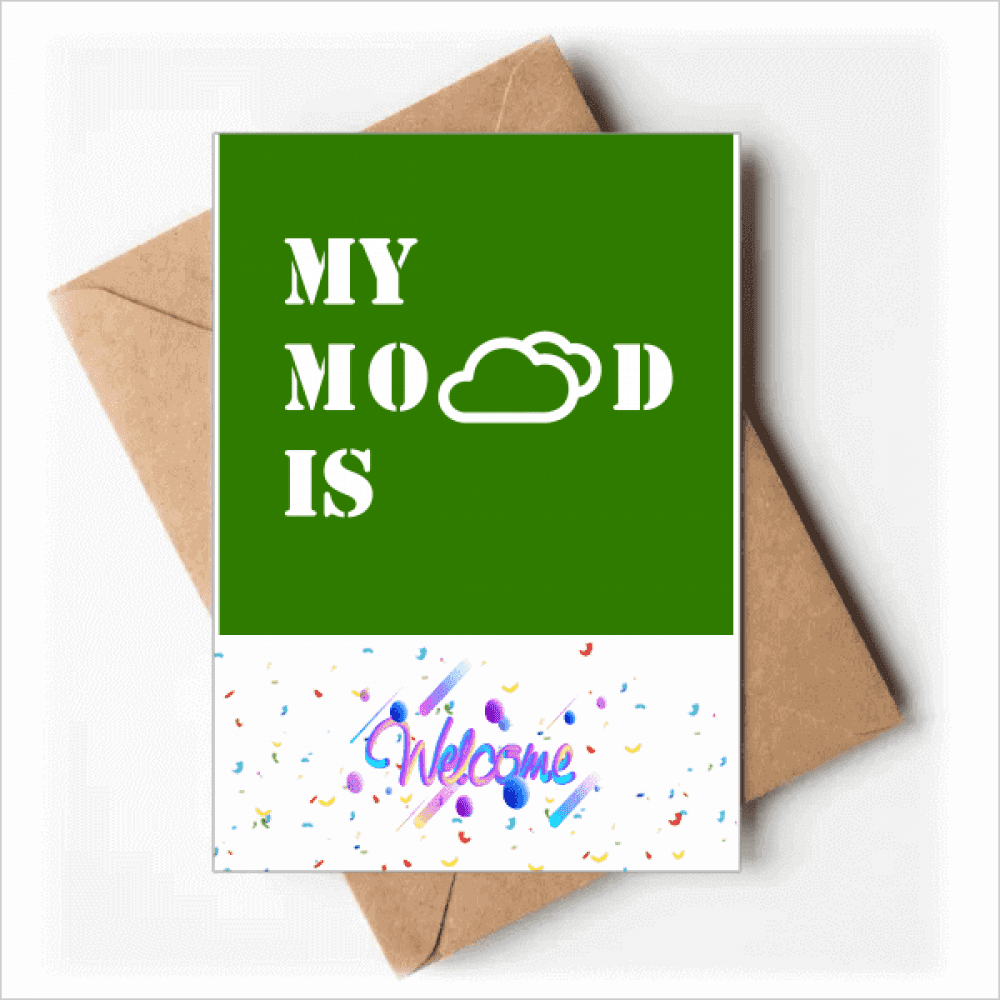 Depressed Mood Cloud Weather Welcome Back Greeting Cards Envelopes ...