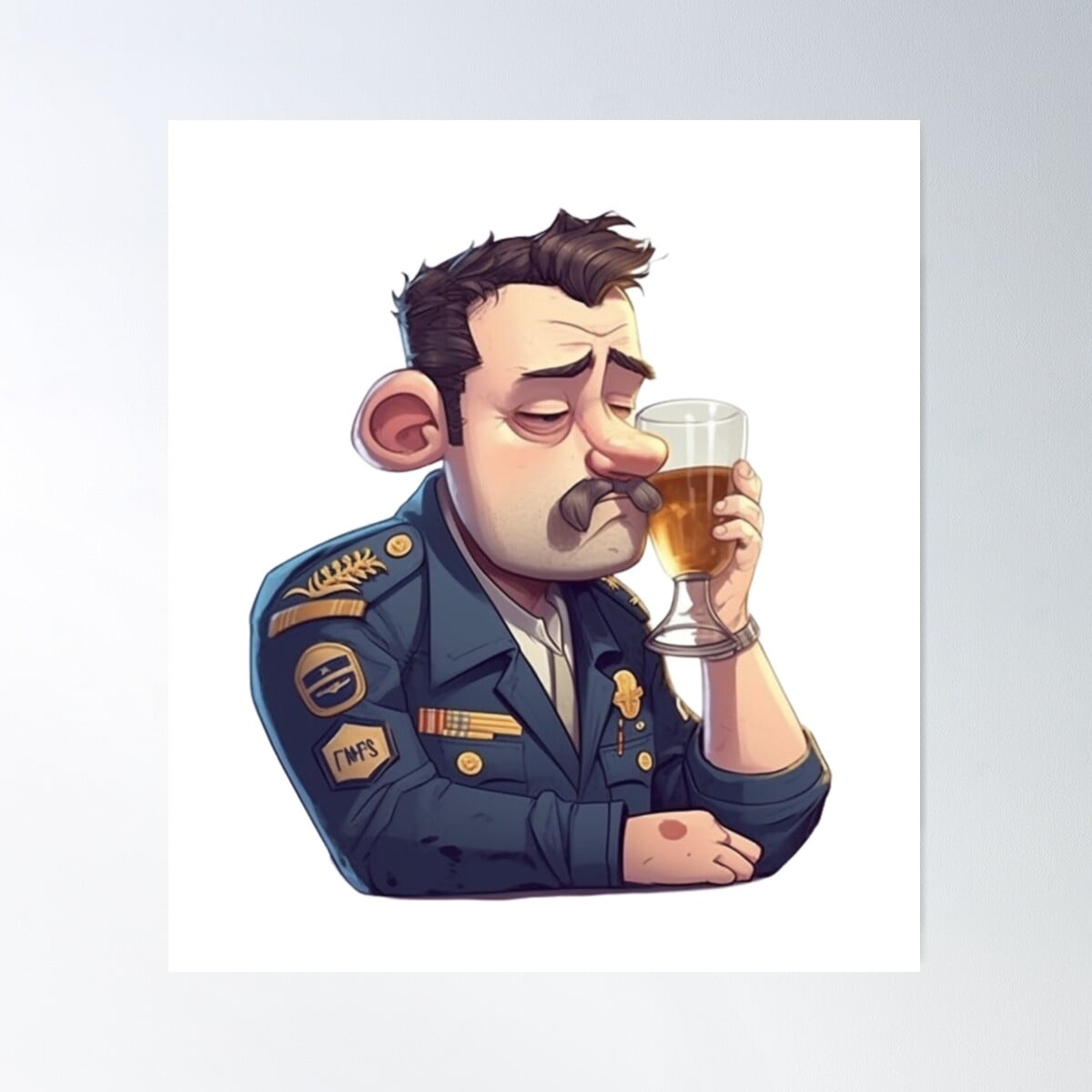 Depressed Pilot Poster Wall Art, Modern Wall Decor For Living Room ...