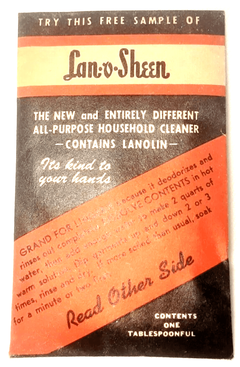 Depression Era Cleaner Lan O Sheen Free Sample St Paul MN 1930s Old ...