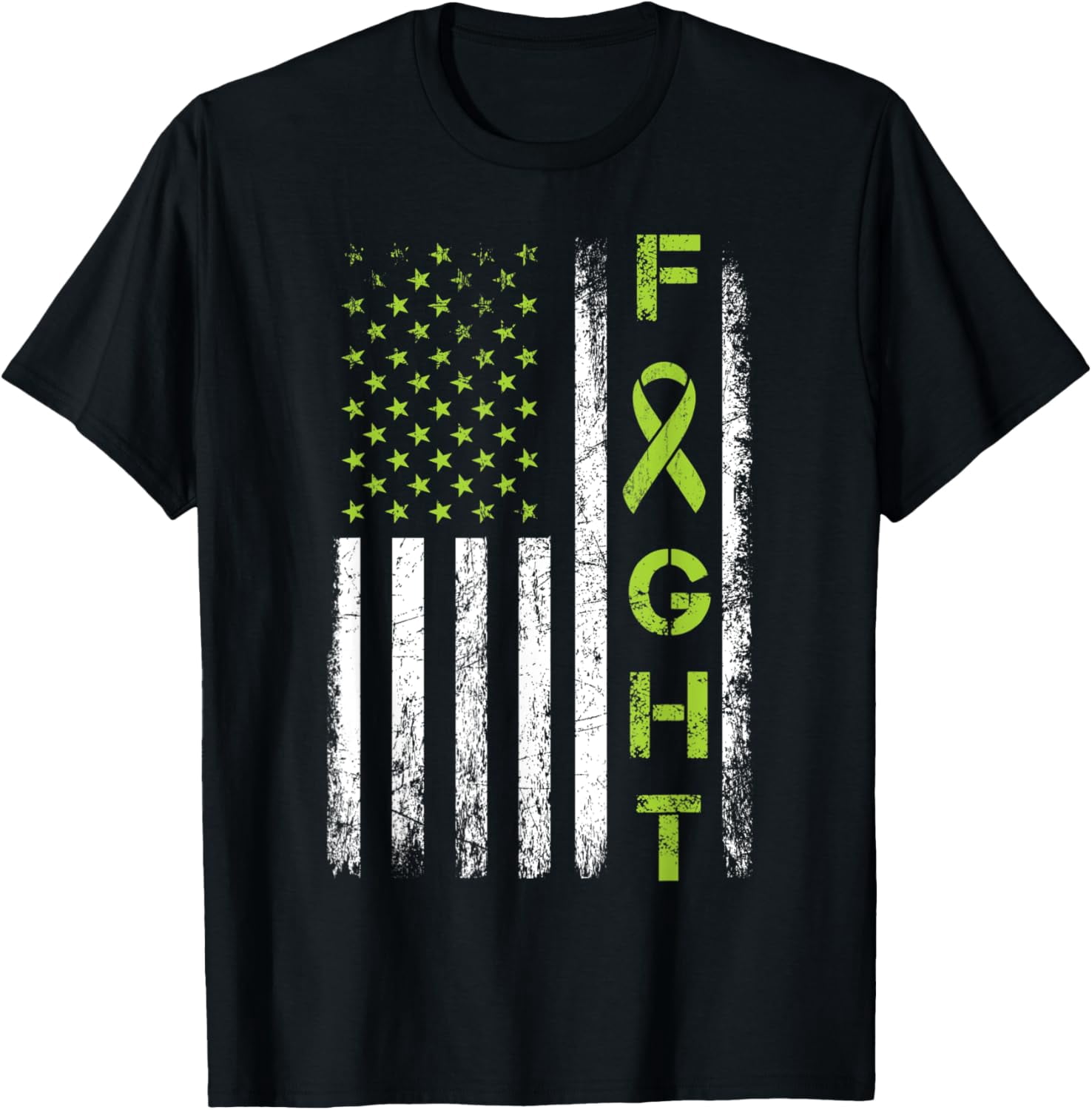 Depression Fighter USA Flag - Fight Depression Awareness T-Shirt ...