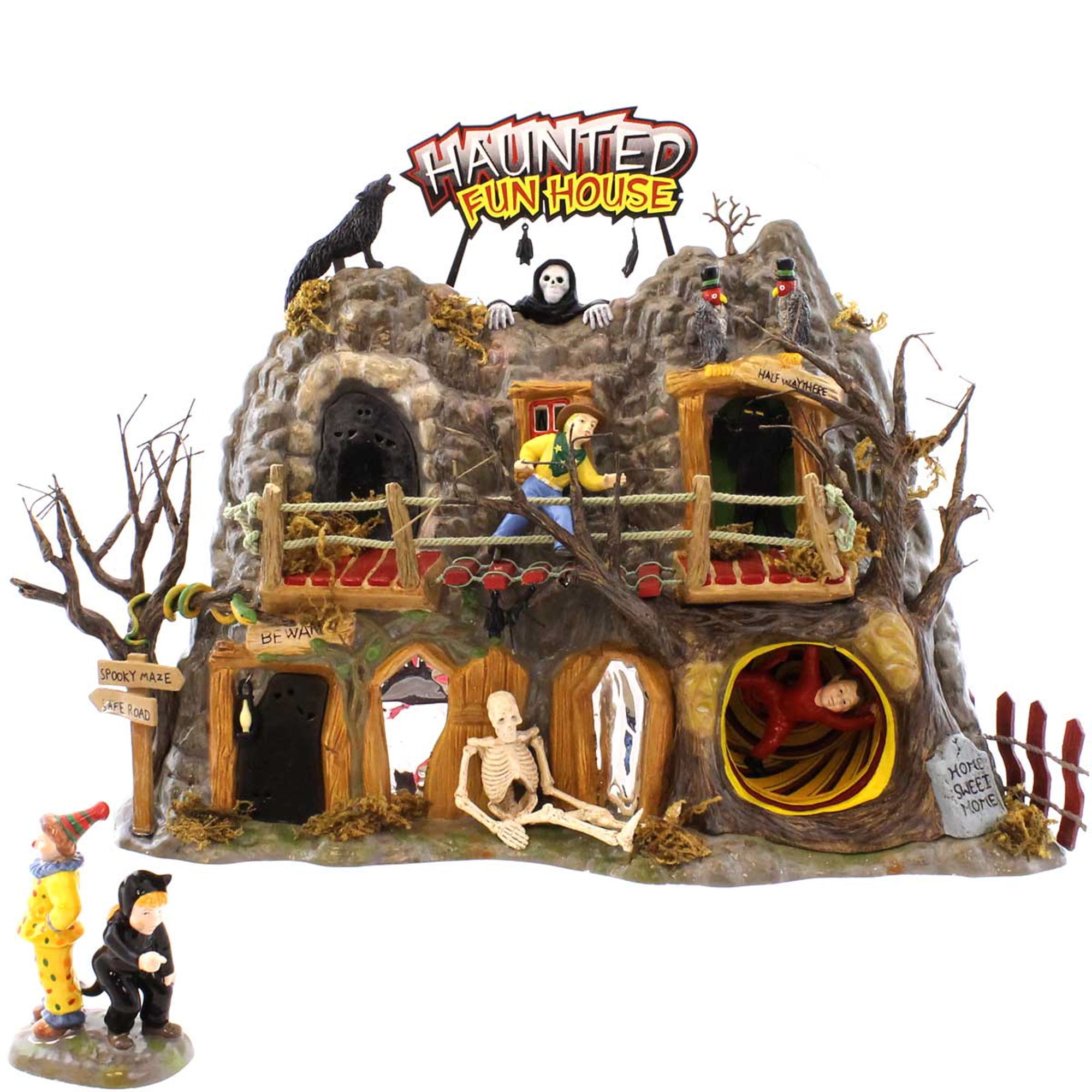 Dept 56 Original Snow Village Halloween Haunted Fun House Light and ...