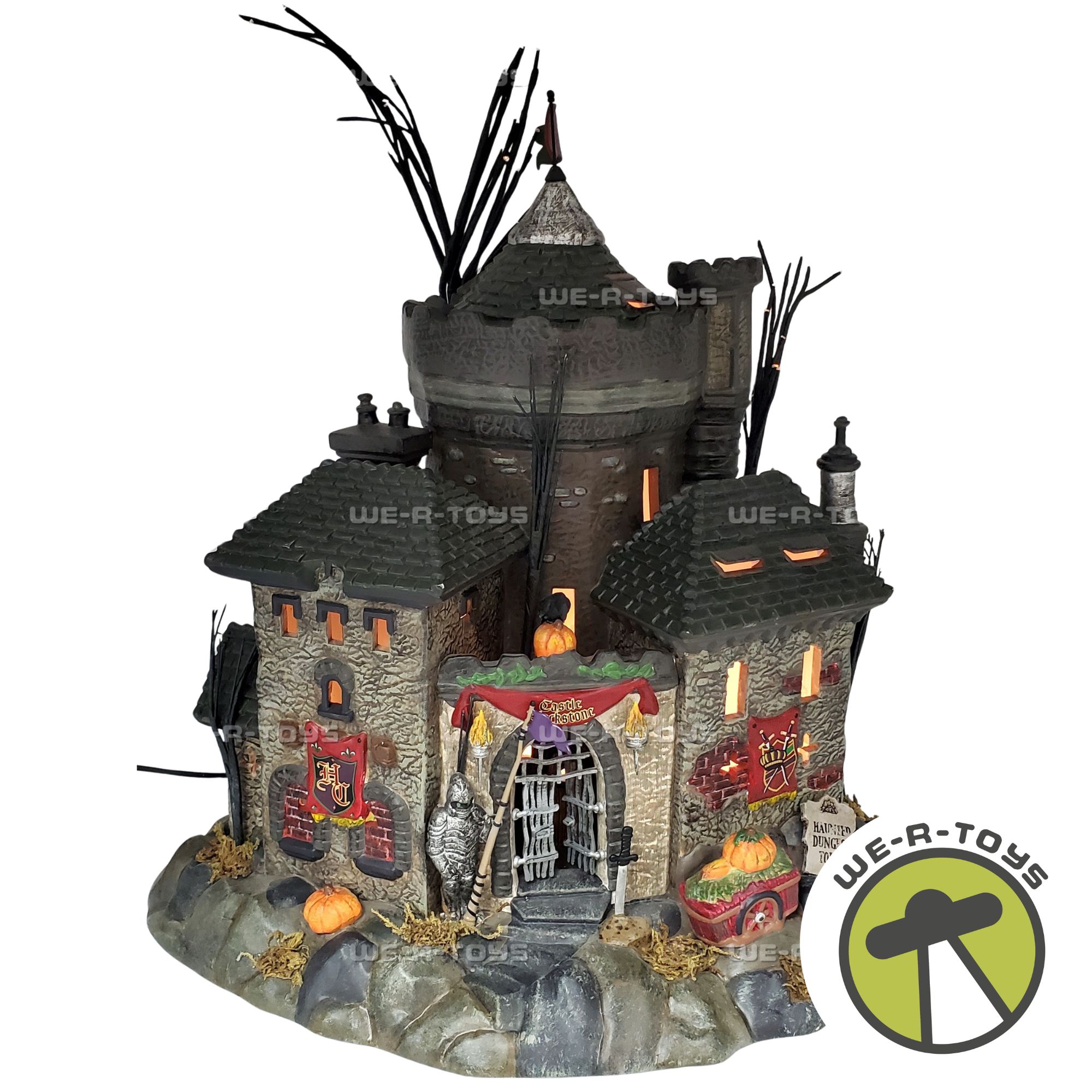 Dept 56 Halloween Castle Blackstone Fiber Optic Trees and Halloween ...