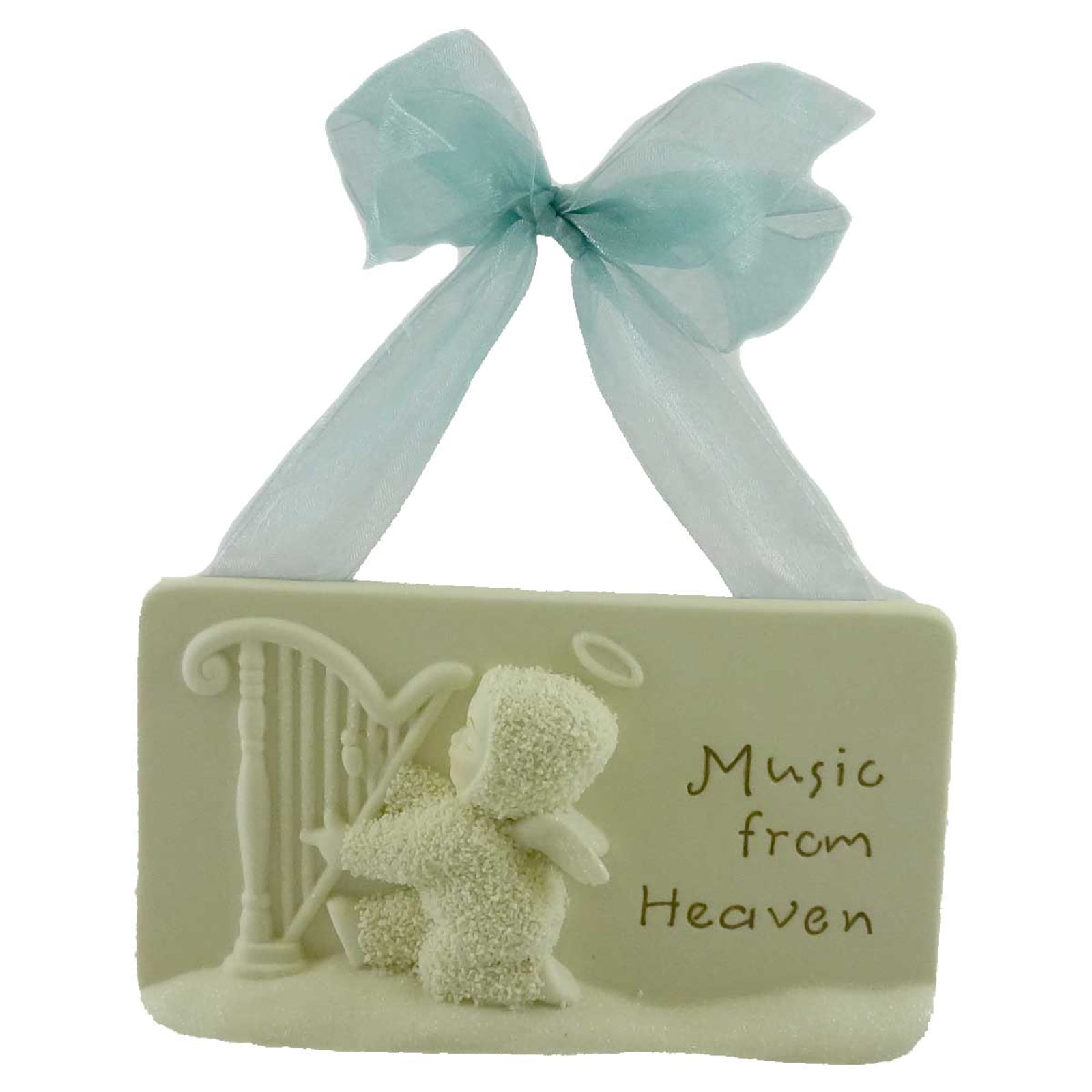 3.00In Music From Heaven Plaque, Porcelain/Ribbon, Angels Harp 67839 ...