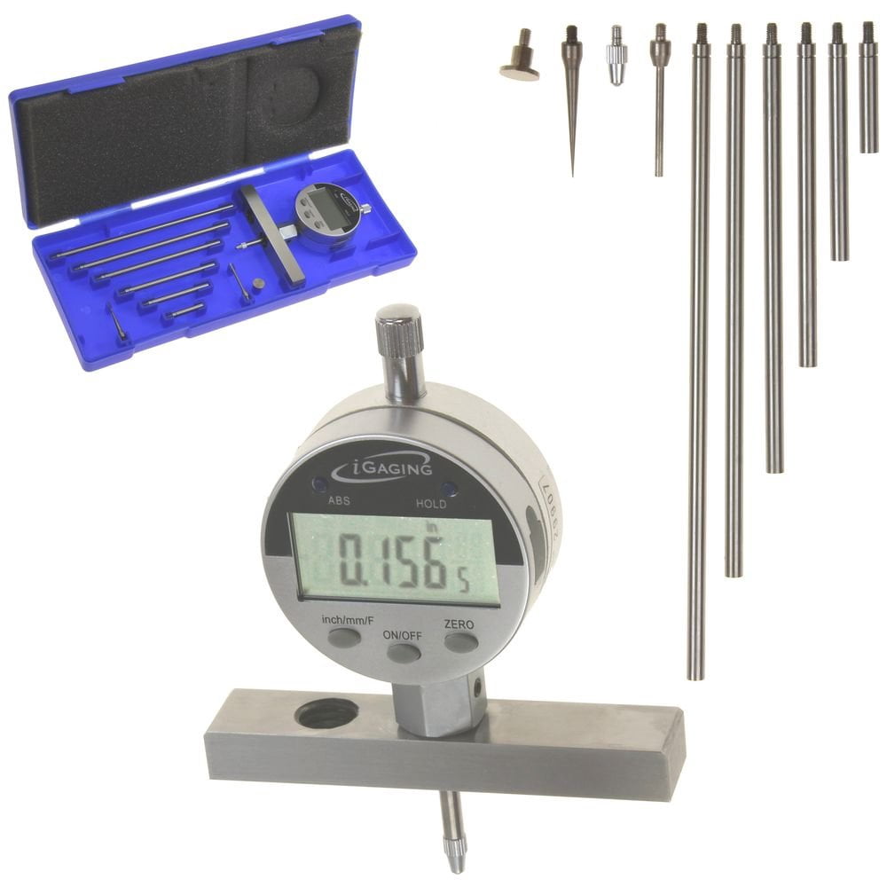 Depth Gauge Digital Electronic Indicator 0-22" Measuring Range, 0.0005 ...