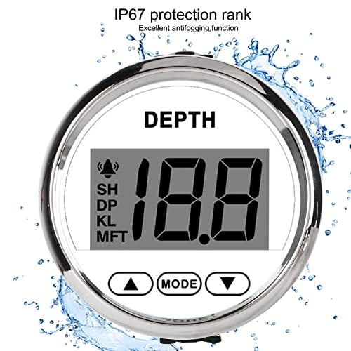 Depth Sounder, IP67 Waterproof Depth Sounder Transducer with Anti Fog ...