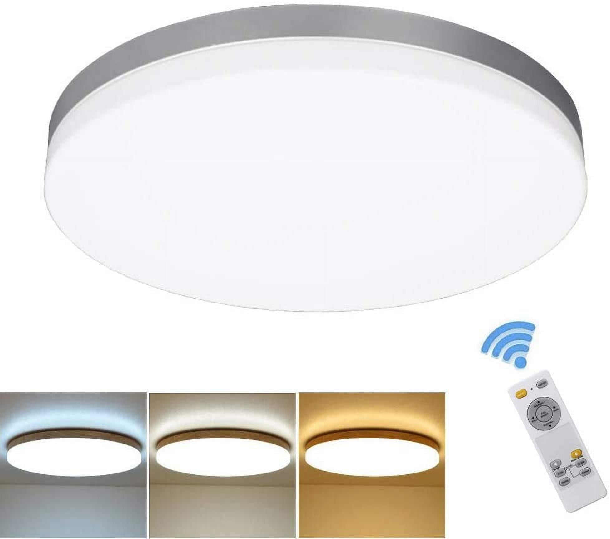 Depuley 13 Inch 24W Modern Dimmable LED Flush Mount Ceiling Light with ...
