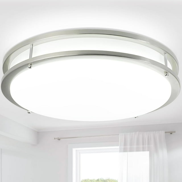 Depuley 18" LED Ceiling Light Fixture Modern Flush Mount Ceiling Light ...