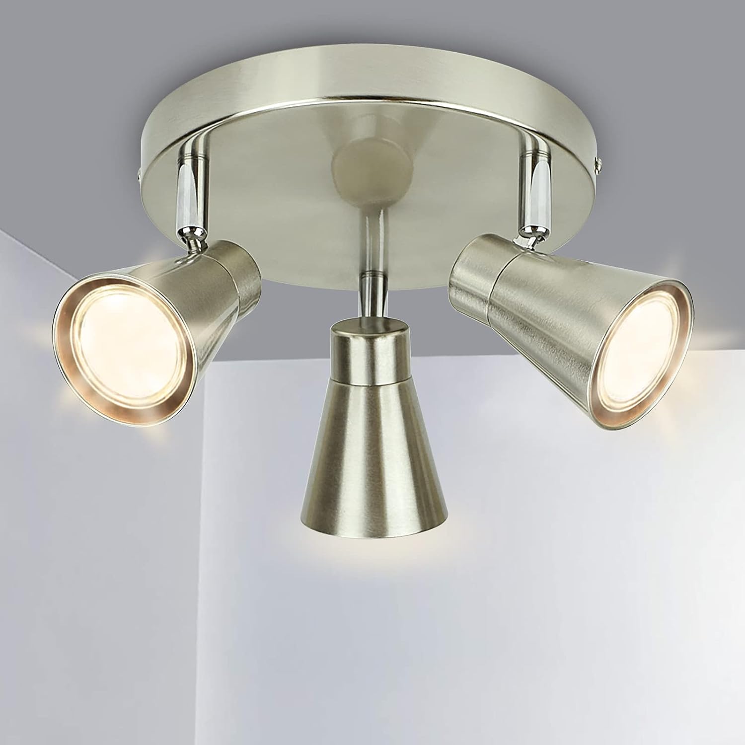 Depuley 4 Light Modern Track Ceiling Light Kit Ceiling Spotlight Fixtures Wall Flush Mount Light ...