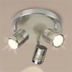 3-Light Industrial Directional Track Lighting, Adjustable Round Ceiling ...