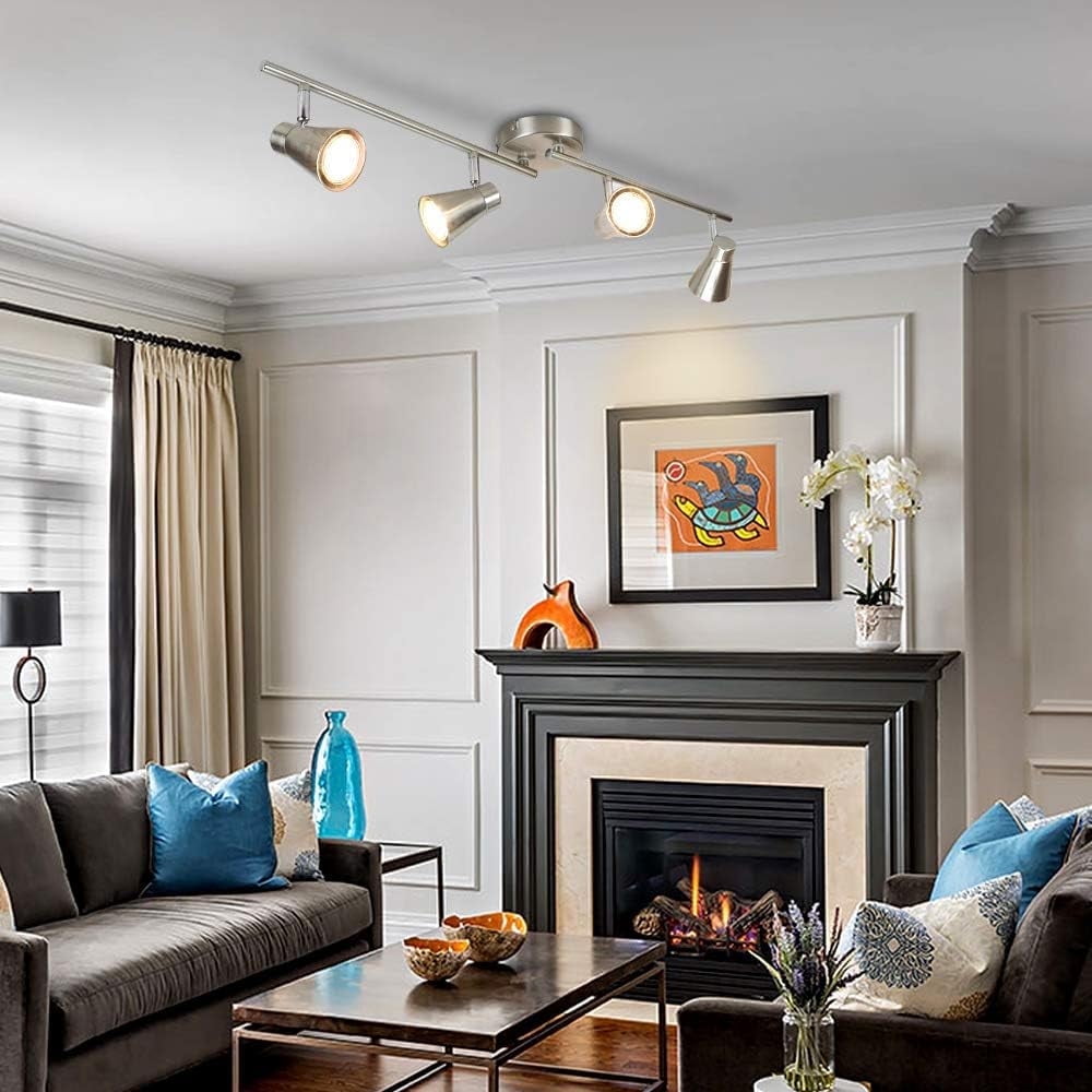 Depuley 4 Light Ceiling Track Light Ceiling Mount LED Track Lighting ...