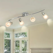 3-Light Industrial Directional Track Lighting, Adjustable Round Ceiling ...