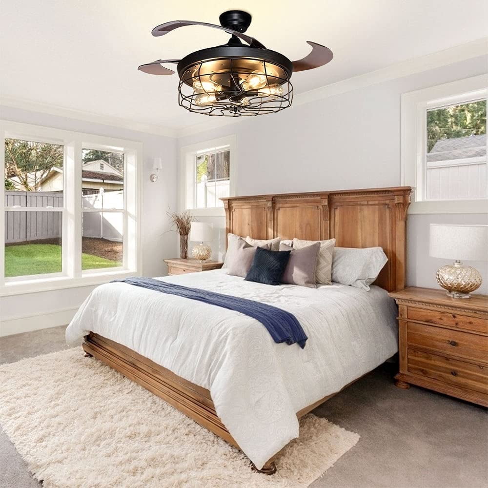 "Depuley 42"" Industrial Ceiling Fan with Light, Remote, Quiet Motor ...
