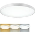 Depuley Modern White LED Flush Mount Ceiling Light Fixture, Low Profile ...