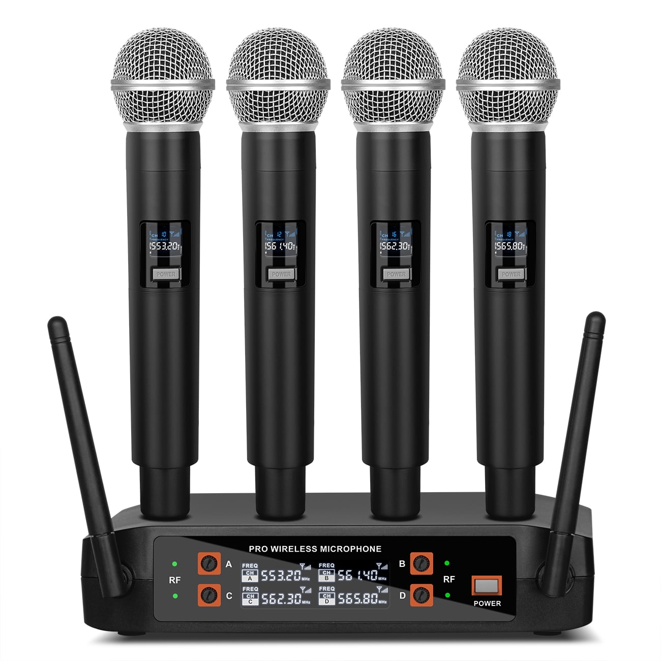 Depusheng DX4 Wireless Microphone Professional 4-Channel Handheld ...