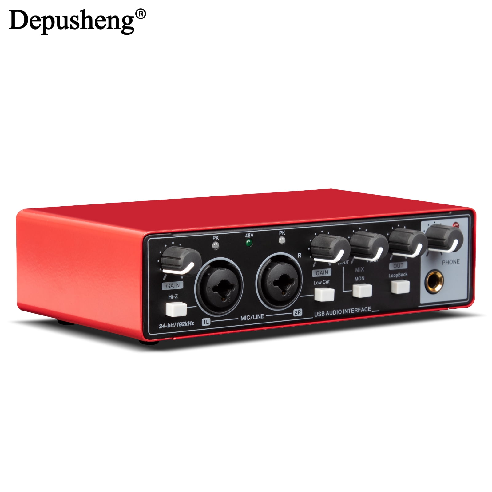 Depusheng MD22 Audio Interface Studio Record Professional 2Channels ...