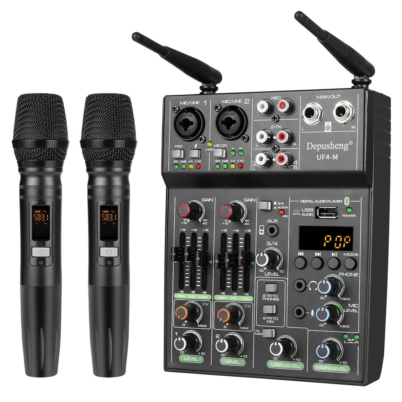 Depusheng UF4-M Professional Portable Equipped with 2 Wireless ...