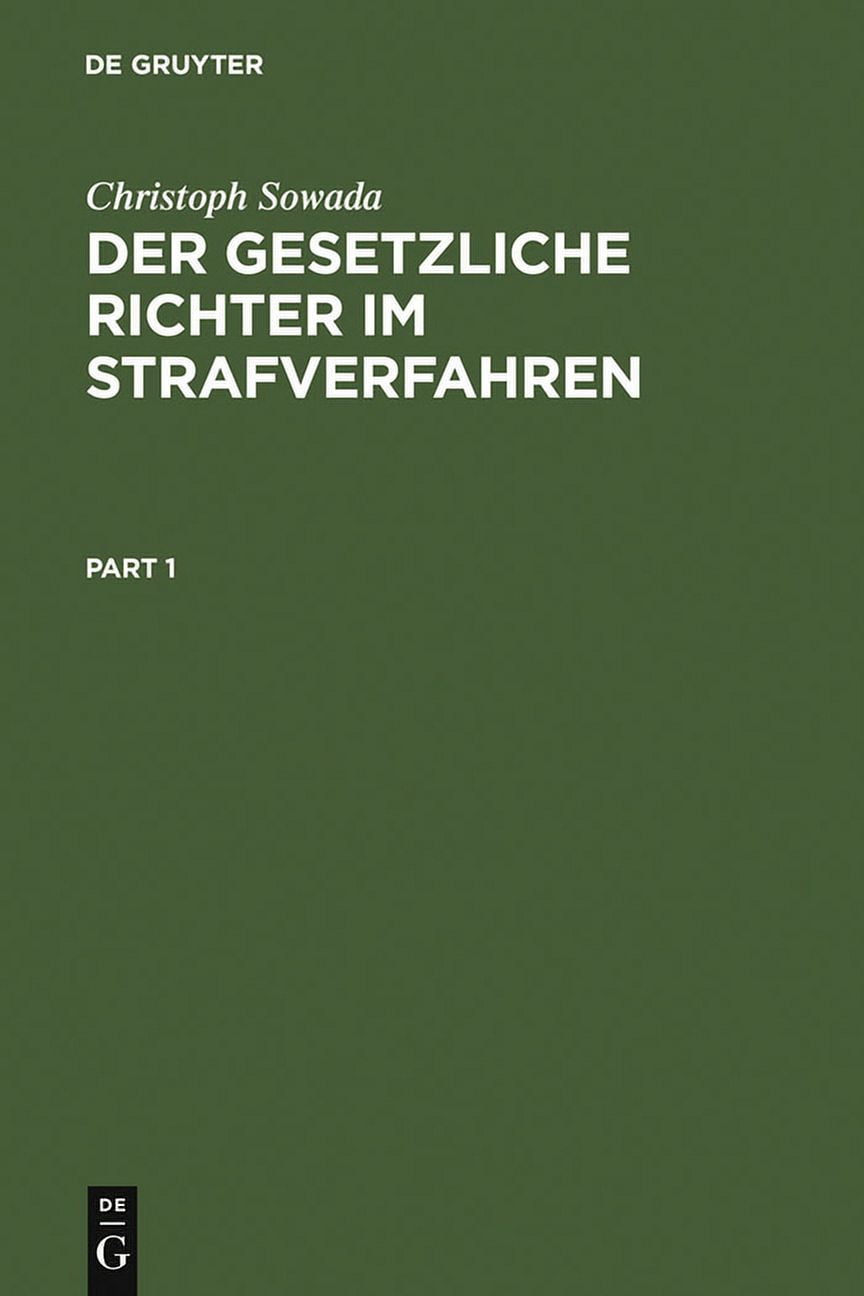 Der Gesetzliche Richter Im Strafverfahren (Hardcover) - Walmart.com Der Gesetzliche Richter Im Strafverfahren (Hardcover) - Walmart.com