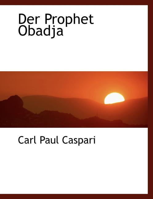 Der Prophet Obadja (Paperback) - Walmart.com