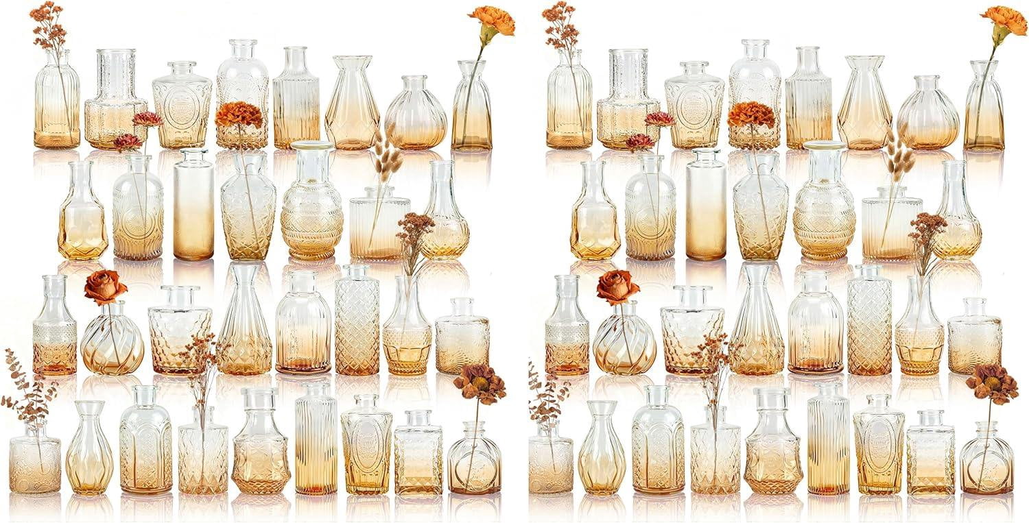 Der Rose Glass Bud Vases Set of 64, Small Bud Vases for Flowers ...