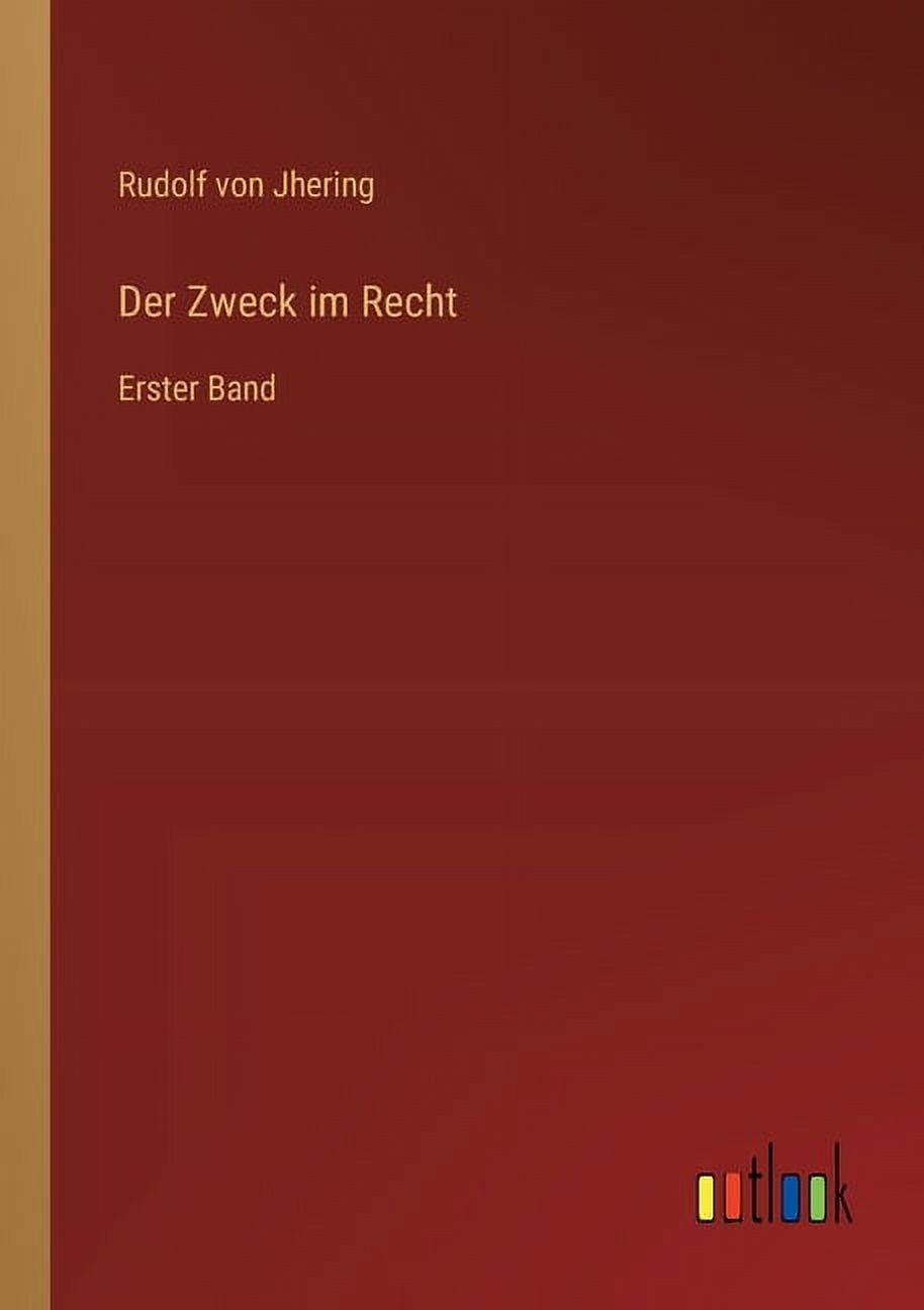 Der Zweck im Recht (Paperback) - Walmart.com