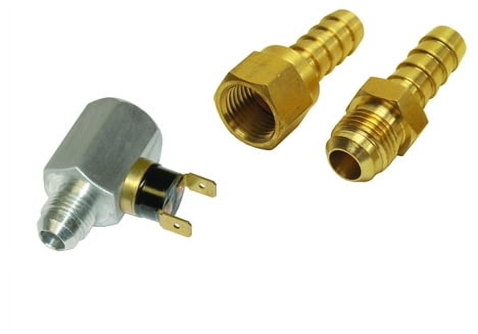 Derale 13021 Coolant Fan Temperature Switch 180°F Thermostat with Brass ...