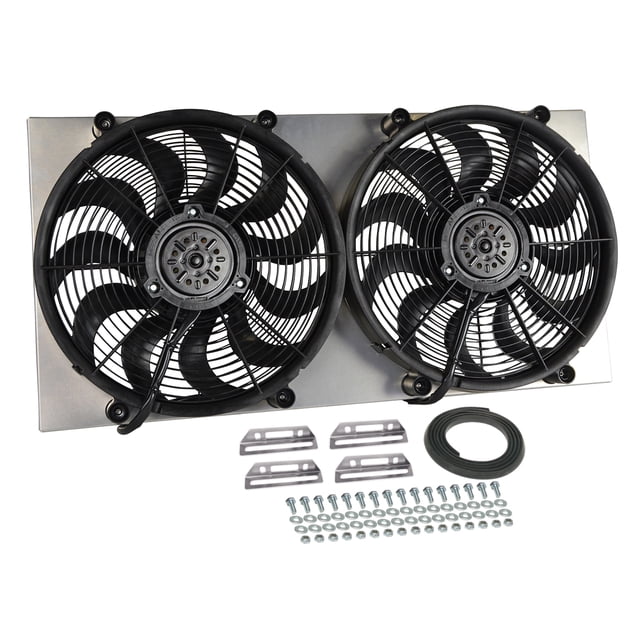 Derale 16843 Powerpack - High Output Dual 17" Electric RAD Fan/Aluminum ...