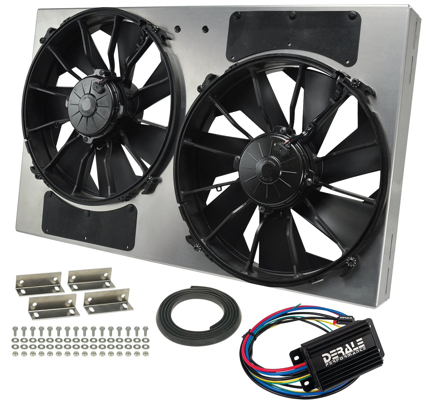 Derale 66836 High-Output Dual Fan Assembly With PWM Controller CFM ...