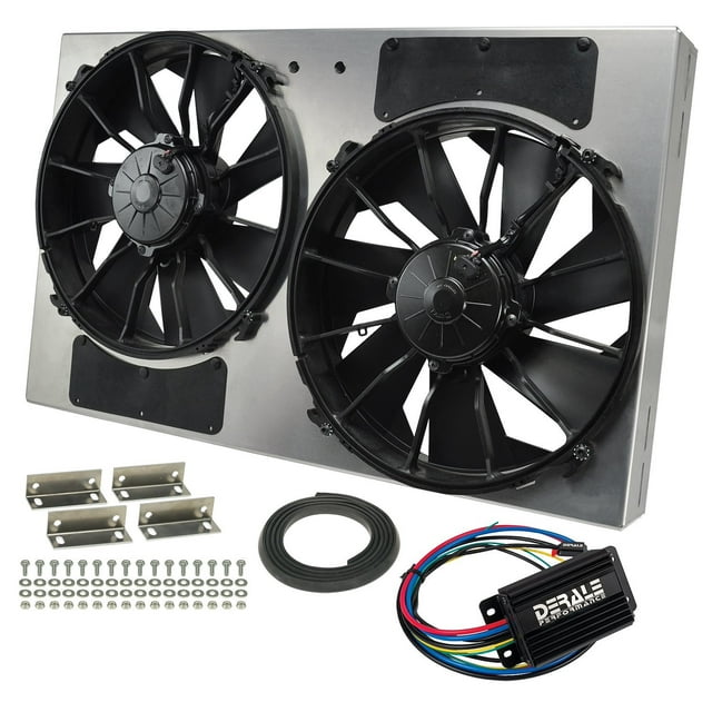 Derale 66836 High-Output Dual Fan Assembly With PWM Controller CFM ...