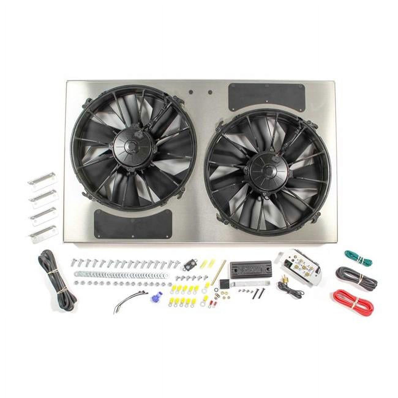 Derale Performance PWM Dual RAD Fan/ Aluminum Shroud Assembly - Walmart.com