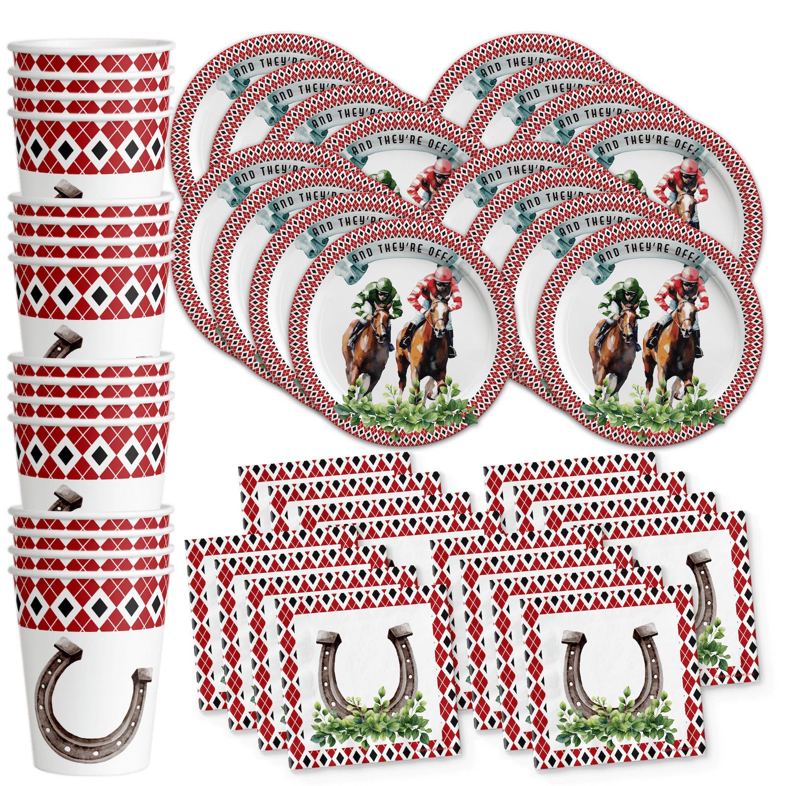 Derby Day Birthday Party Supplies - Kentucky Horse Racing Plates ...