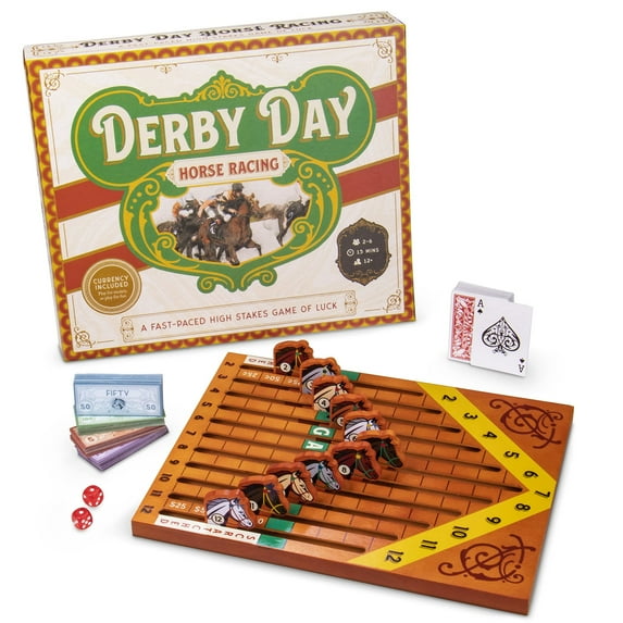 Derby Day Board Game - Horse Racing Game with Dice and Cards - Walmart.com