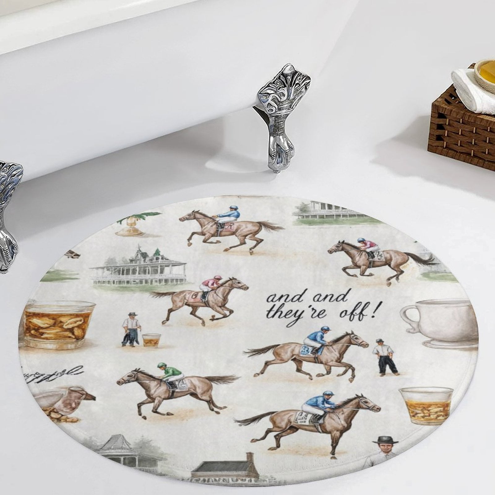 Derby Dress, Horse Race-1 Round Area Carpets Living Room Room Chair ...