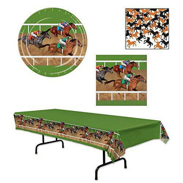 Derby Horse Racing Tablecover Plates Napkins 34 Piece Bundle - Walmart.com
