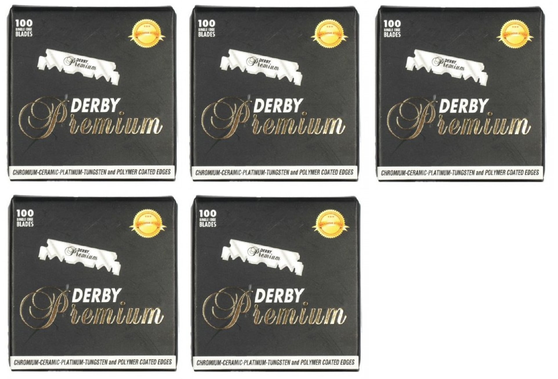 Derby Platinum Single Edge Razor Blades, 500 Count, Stainless Steel ...